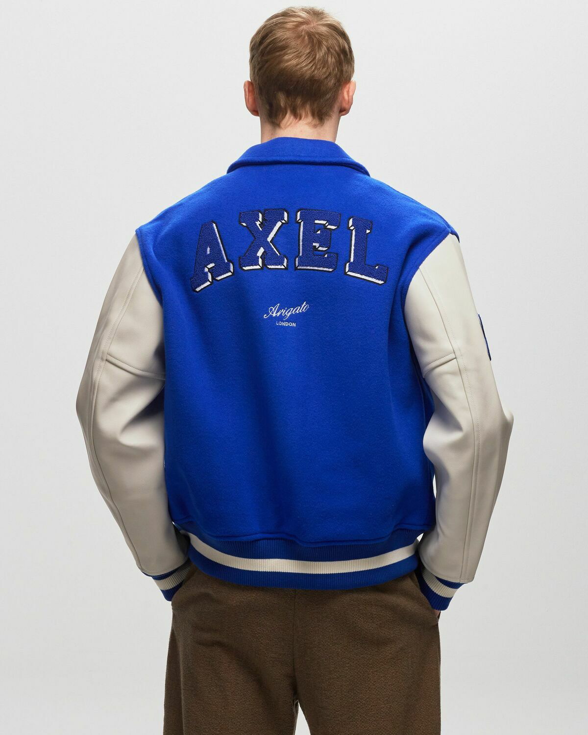 Axel Arigato Illusion Varsity Jacket Blue|White College Jackets Axel ...