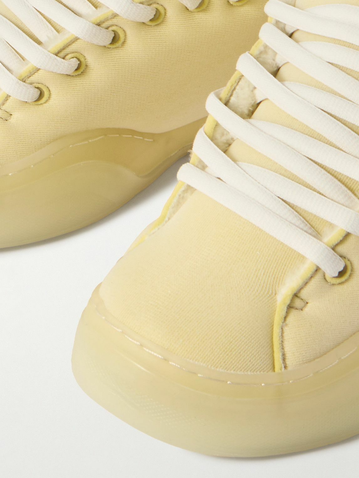 ERL - Vamp Faux Shearling-Lined Jersey Sneakers - Neutrals ERL