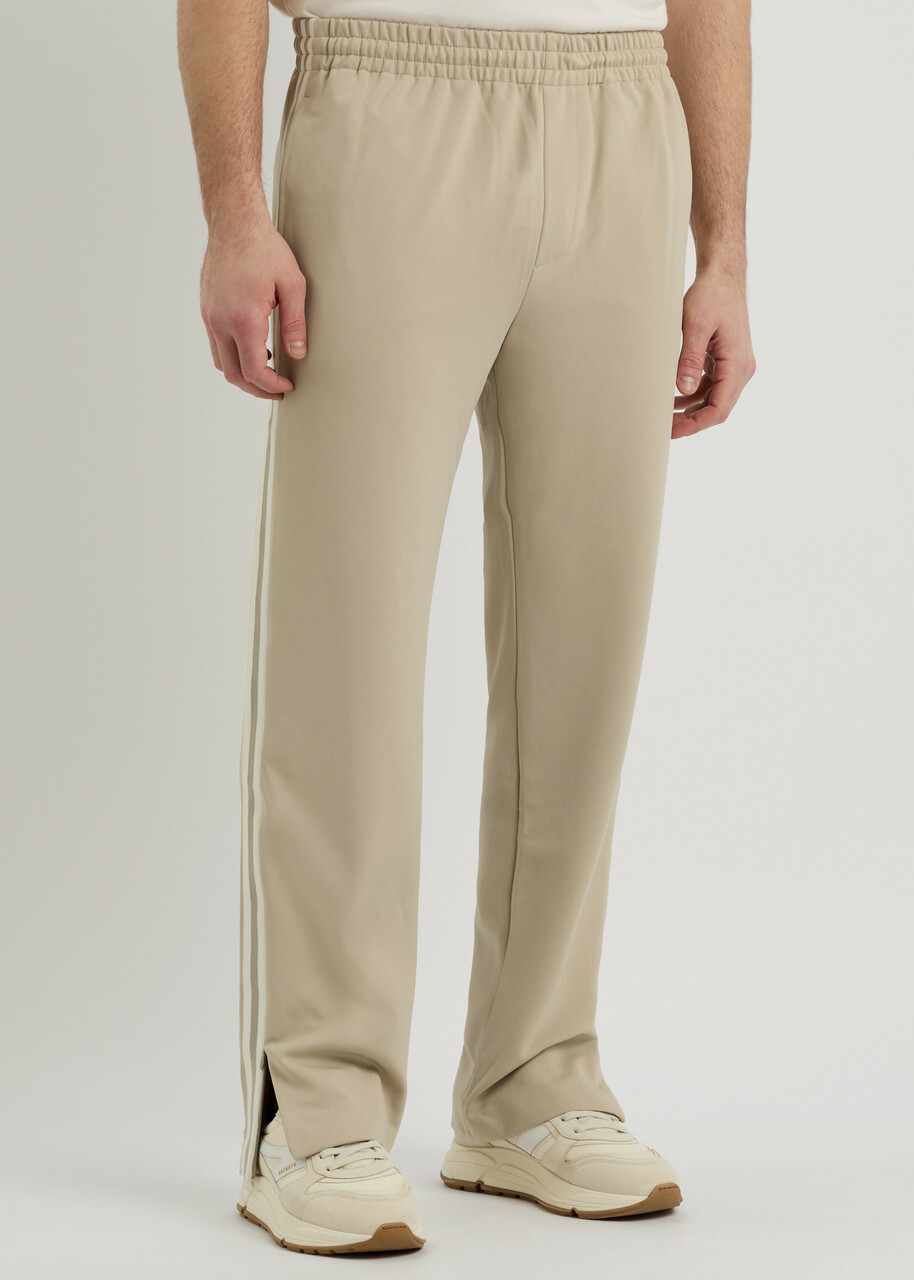Represent Striped Stretch-jersey Track Pants Stone Represent