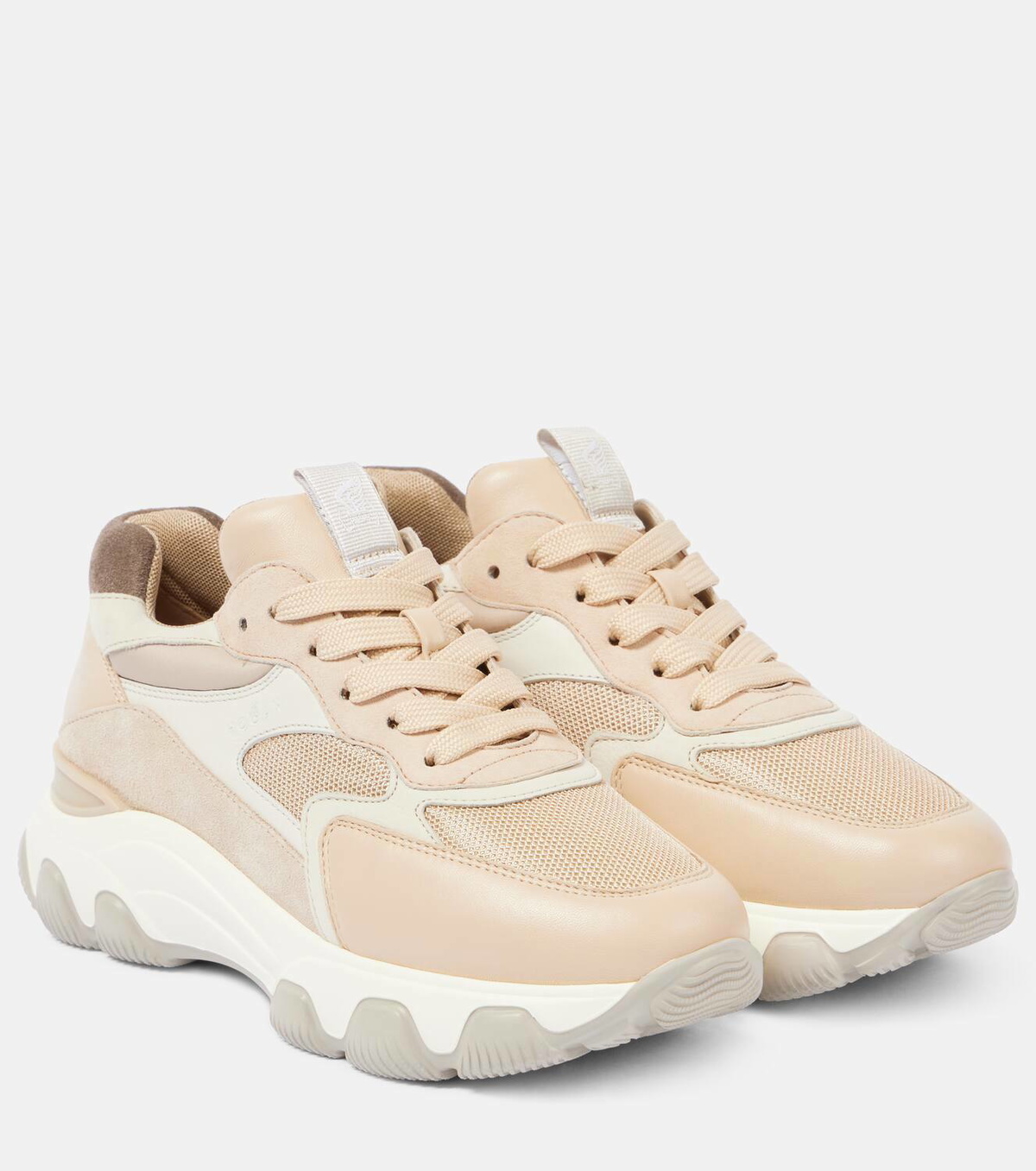 Hogan Hyperactive suede-trimmed leather sneakers Hogan