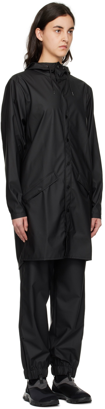 RAINS Black Long Coat Rains