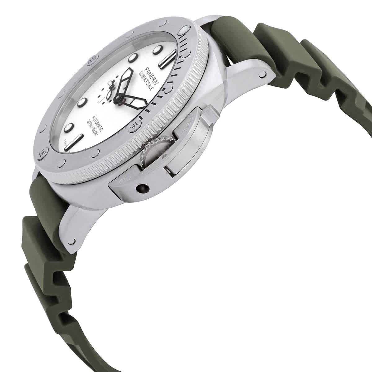Panerai Submersible QuarantaQuattro Automatic White Dial Mens Watch ...