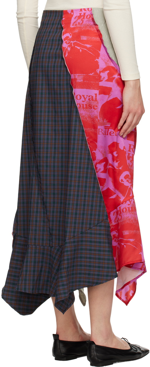 TheOpen Product Multicolor Patchwork Midi Skirt TheOpen Product