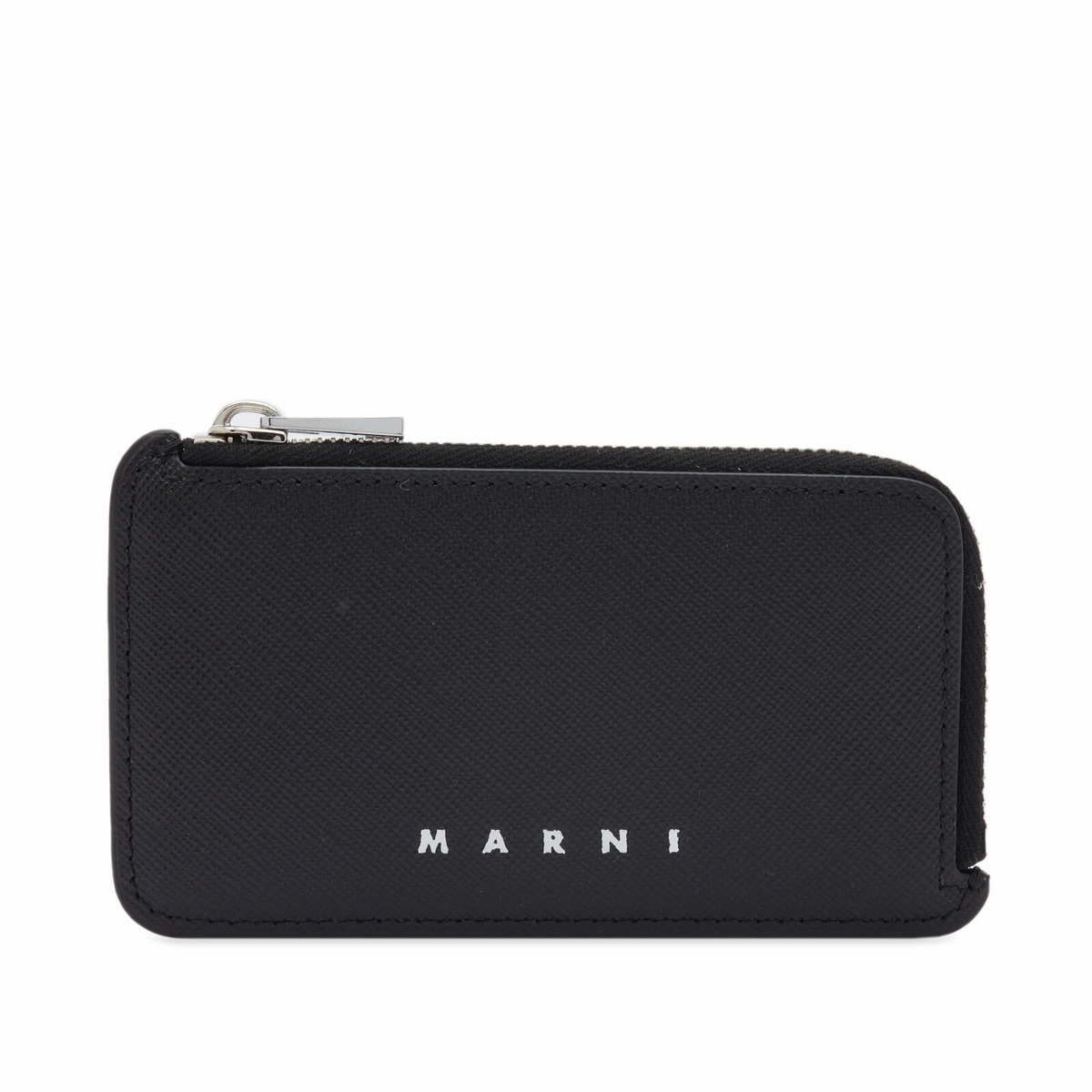 Marni Men's Coin Card Zip Wallet in Black Marni