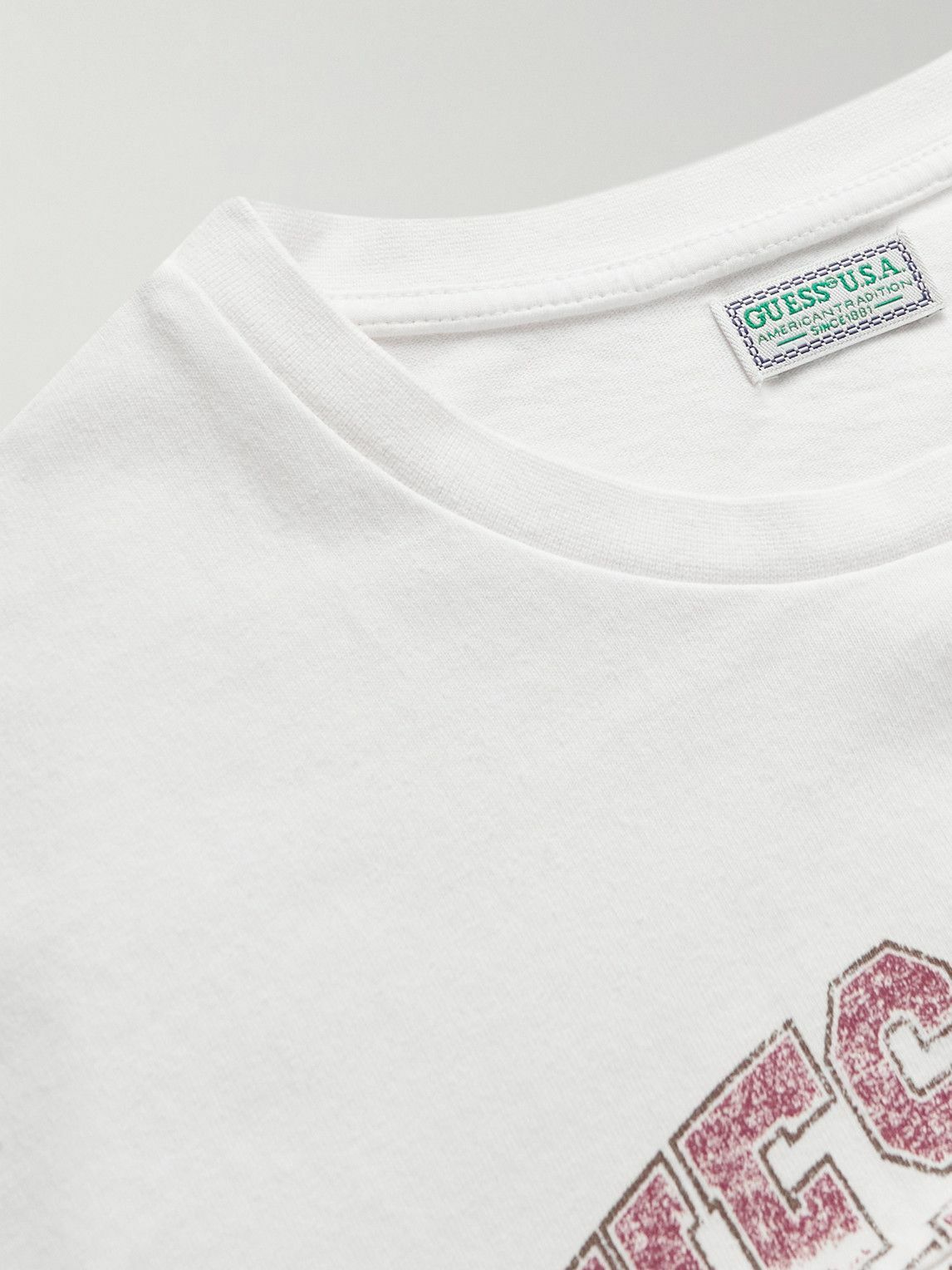 Guess USA - Logo-Print Cotton-Jersey T-Shirt - White GUESS