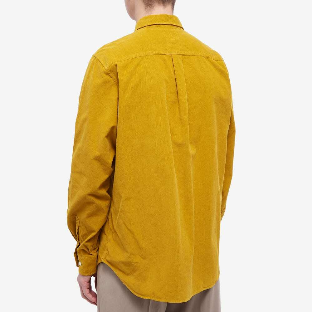 Norse Projects Men's Osvald Cord Shirt in Turmeric Yellow Norse Projects