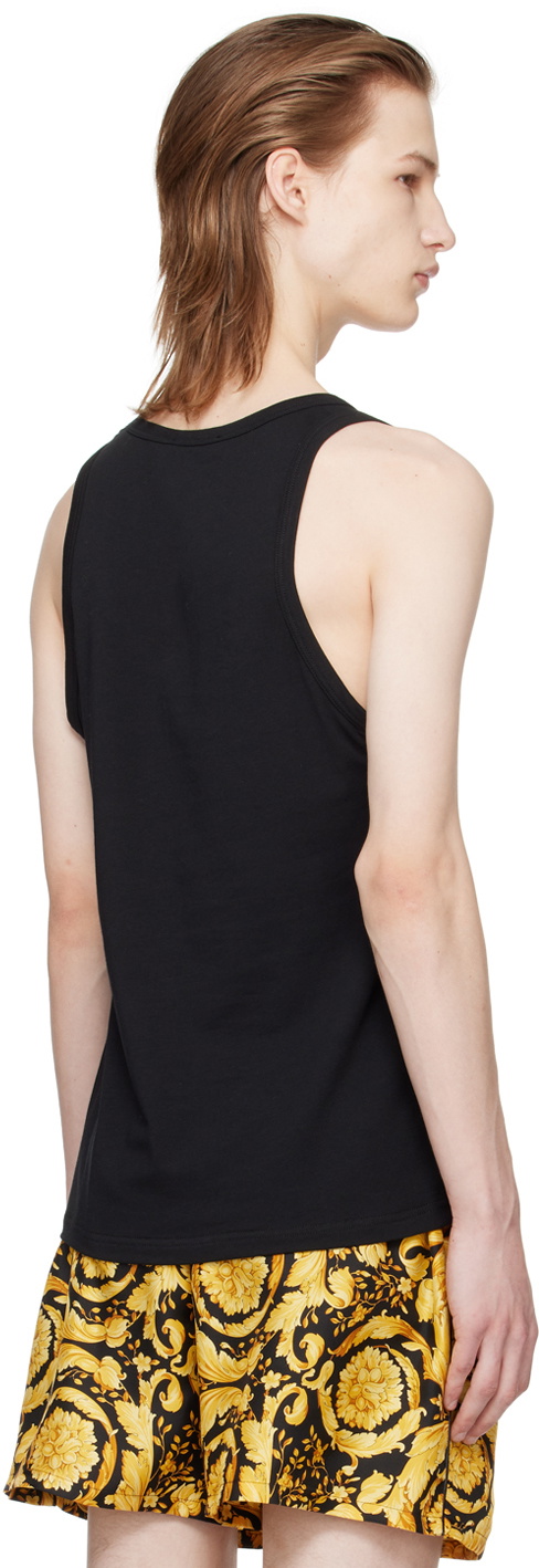Versace Underwear Black Print Tank Top Versace Underwear