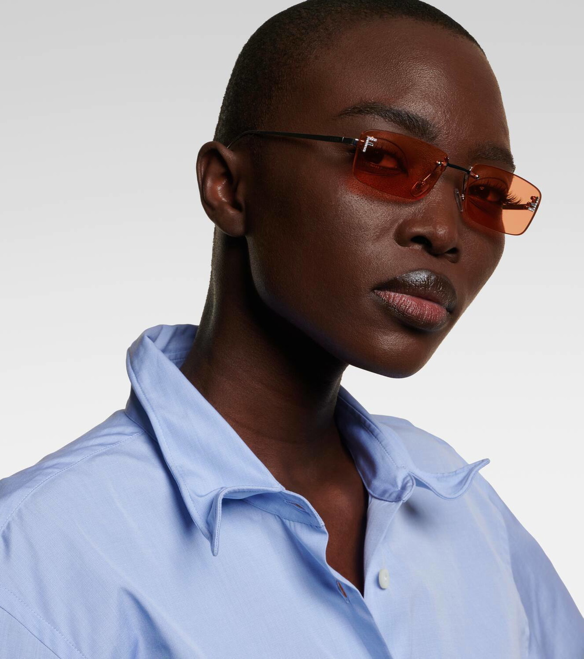 Fendi Fendi First Crystal rectangular sunglasses Fendi