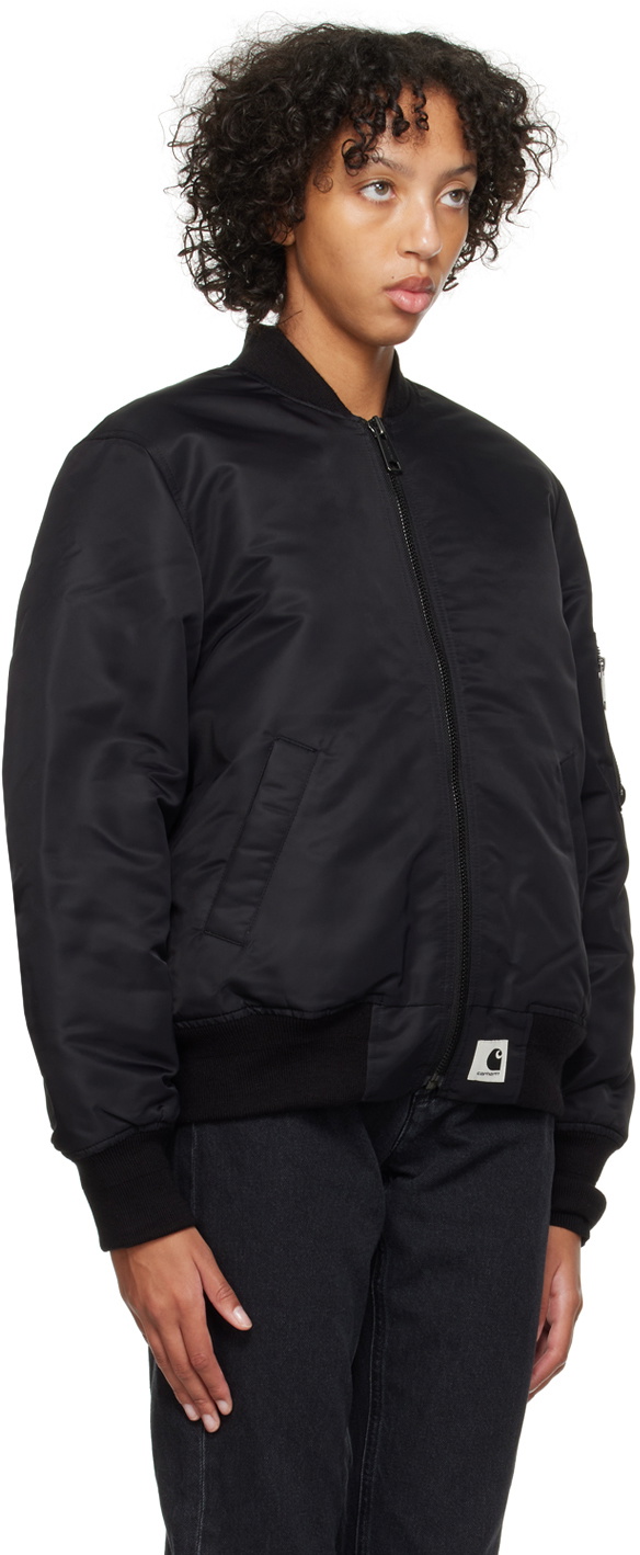 Carhartt Work In Progress Black Olten Bomber Jacket Carhartt WIP