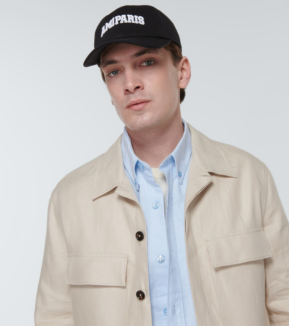 Ami Paris Logo cotton canvas cap AMI