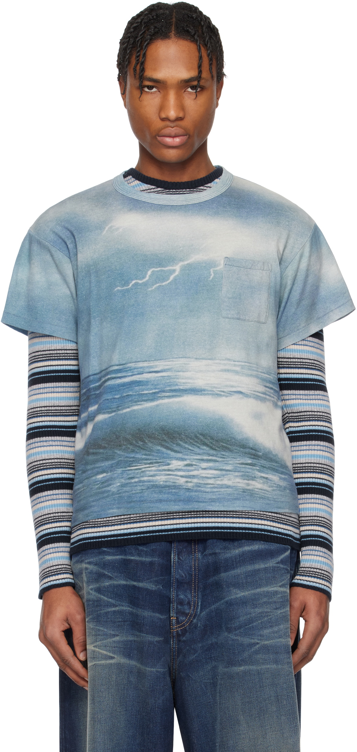 ERL Blue Storm T-shirt ERL