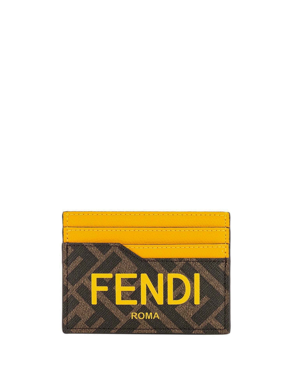 Fendi Card Holder Yellow Mens Fendi