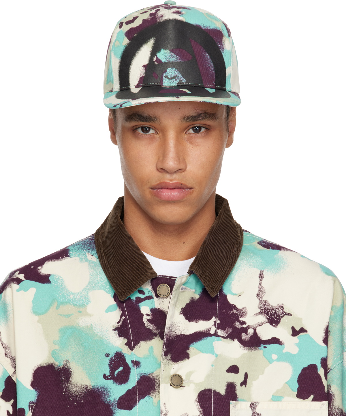 BAPE Blue & Purple Map Camo Cap A Bathing Ape