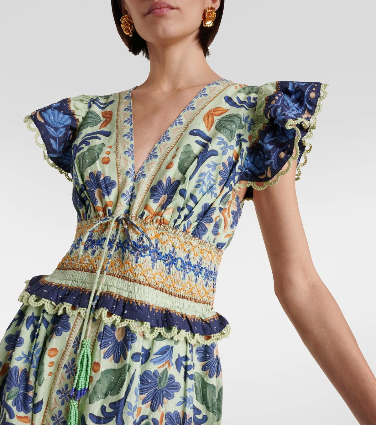 Farm Rio Ocean Tapestry cotton maxi dress Farm Rio