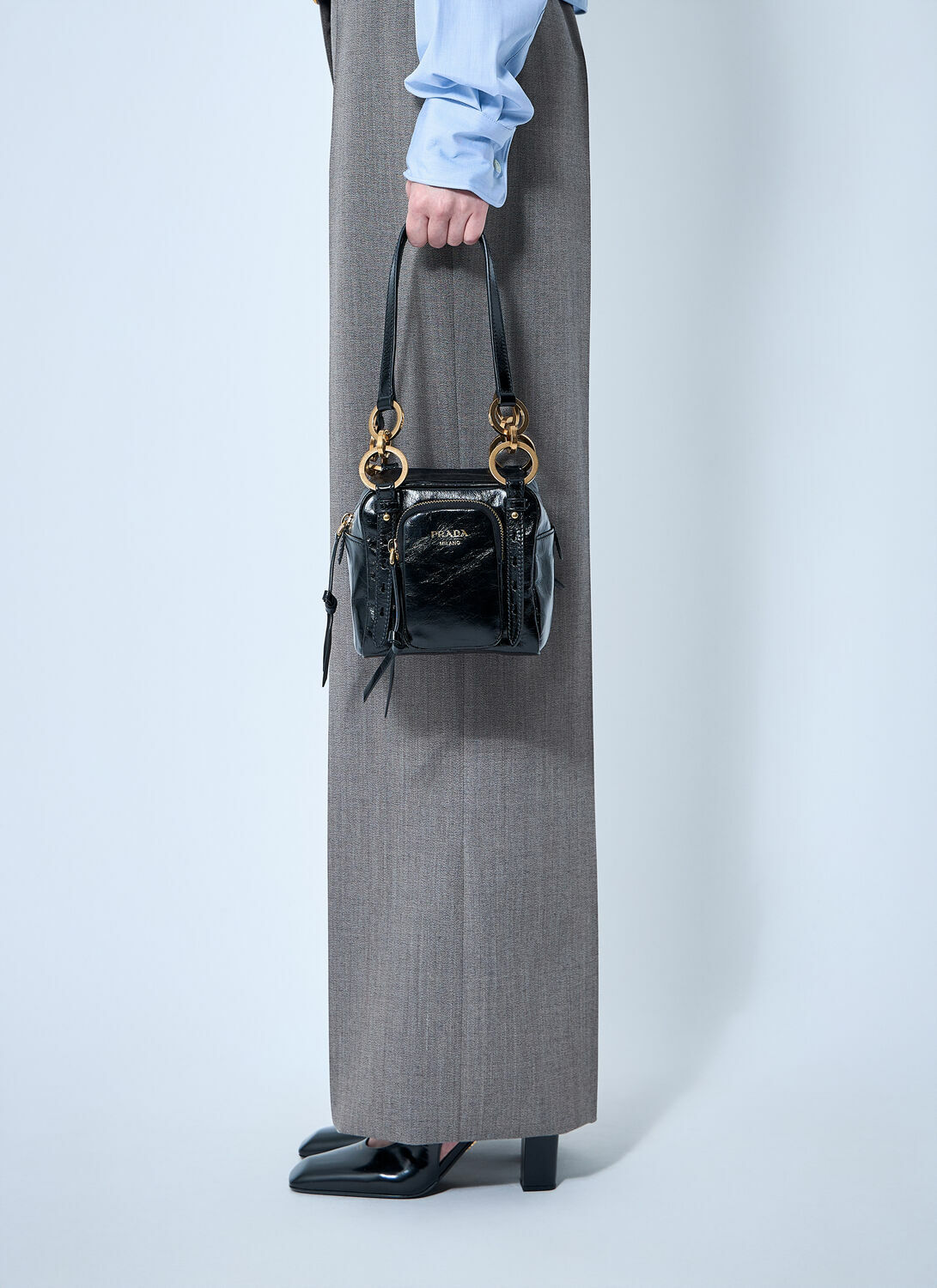 Prada Mini Dangle Leather Handbag Prada