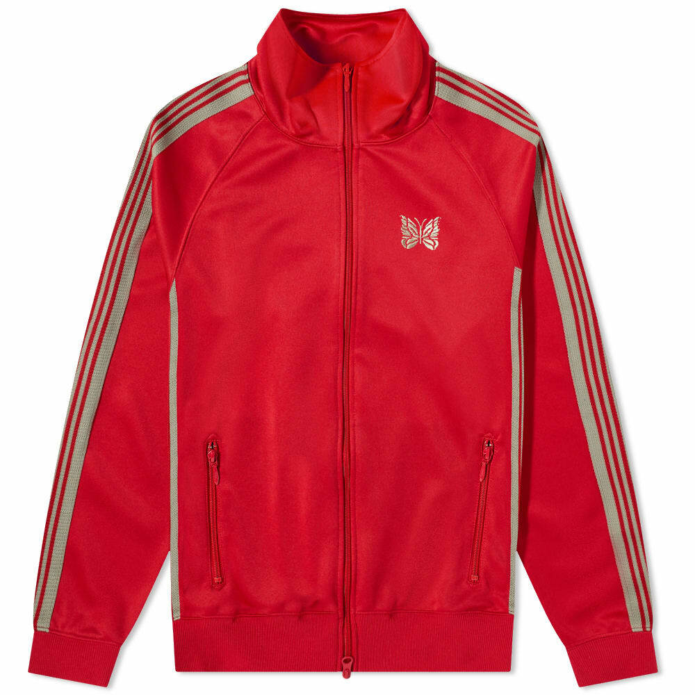 Needles Men's Poly Smooth Track Jacket in Red Needles