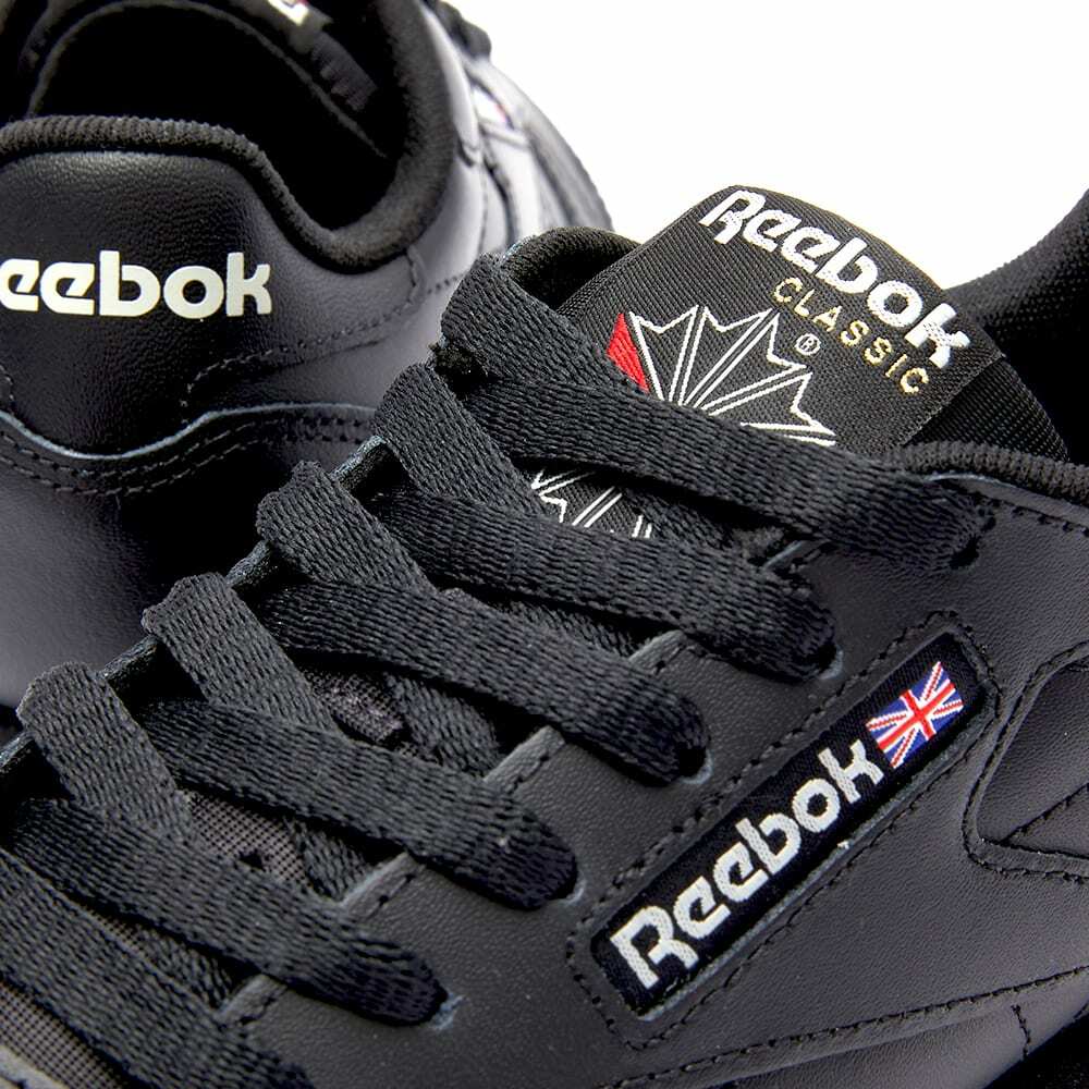 Reebok Men's Classic Leather Sneakers in Core Black/Grey Reebok