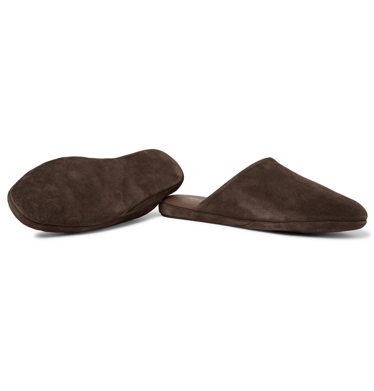 Santoni - Suede Backless Slippers - Brown Santoni
