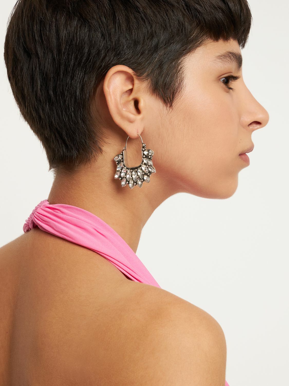 ISABEL MARANT Celenia Crystal Hoop Earrings