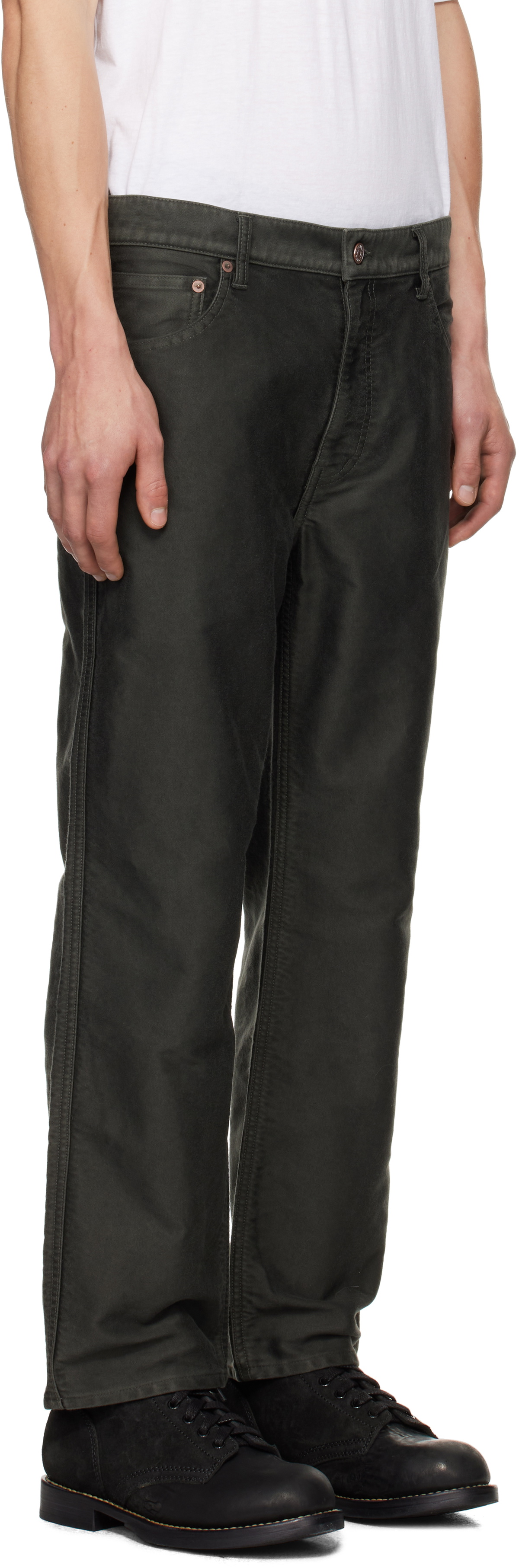 visvim Gray Fluxus 10 Moleskin Jeans Visvim