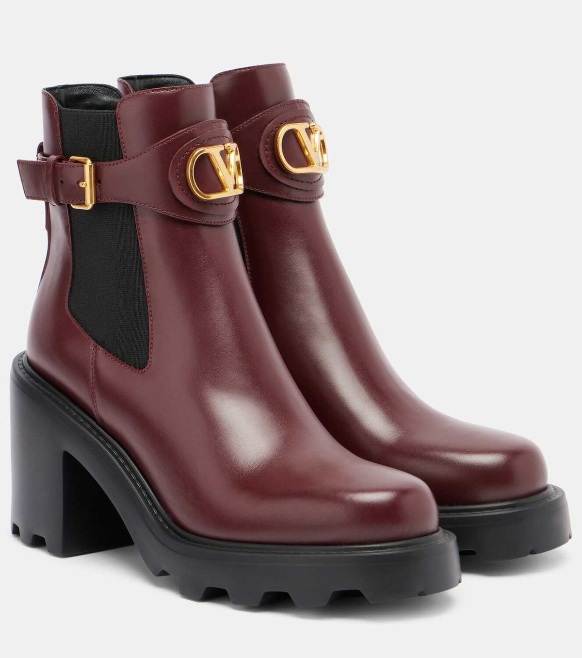 Valentino Garavani Vlogo Signature 90 leather ankle boots Valentino ...