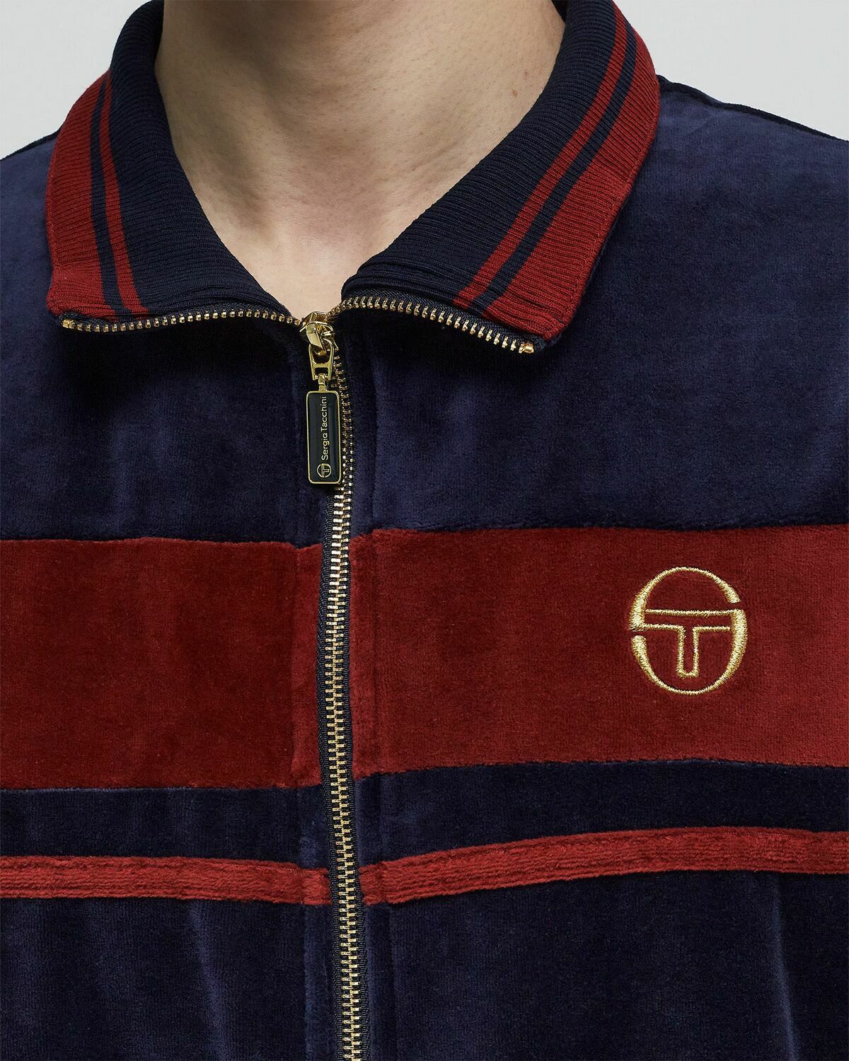 Sergio Tacchini DAMARINDO VELOUR TRACKSUIT Blue Mens Tracksuit Set ...