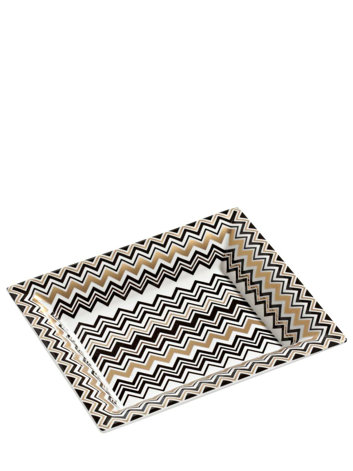 MISSONI HOME Zig Zag Gold Rectangular Tray Large Missoni Home