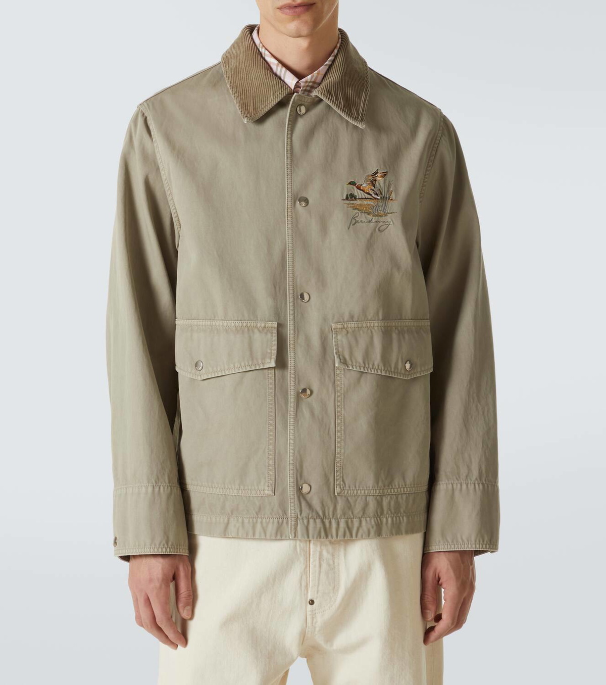 Burberry Embroidered cotton twill field jacket Burberry