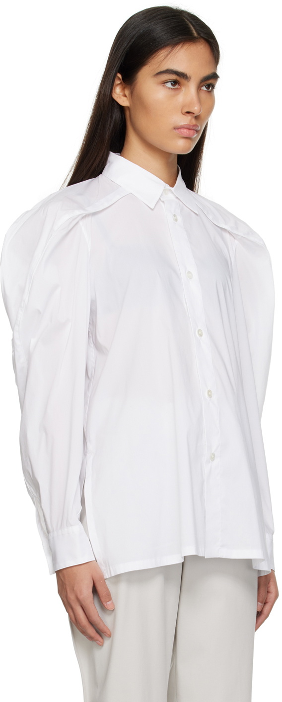 Issey Miyake White R Shirt Issey Miyake Men