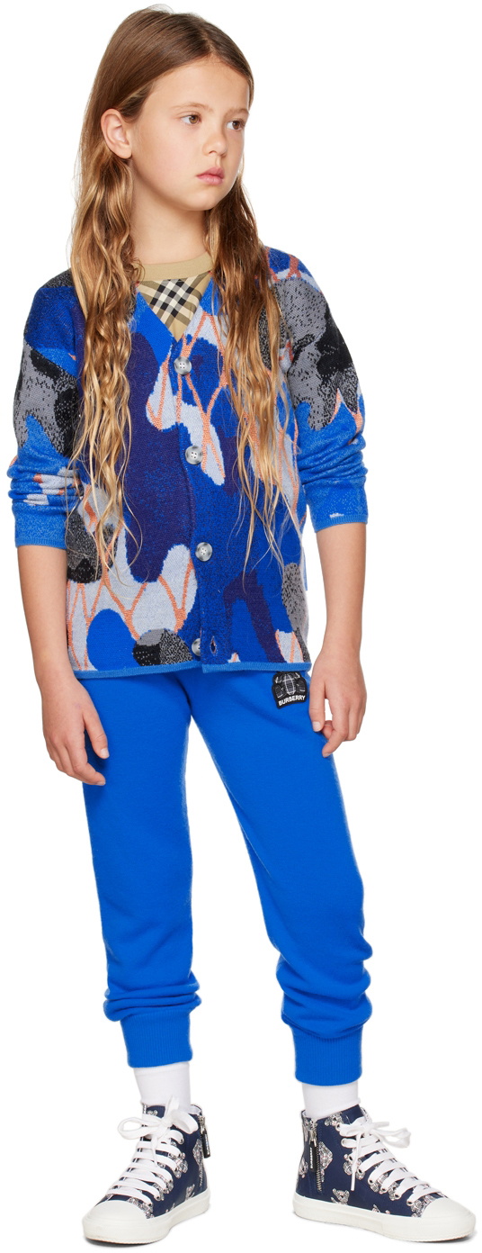 Burberry Kids Blue Thomas Bear Lounge Pants Burberry