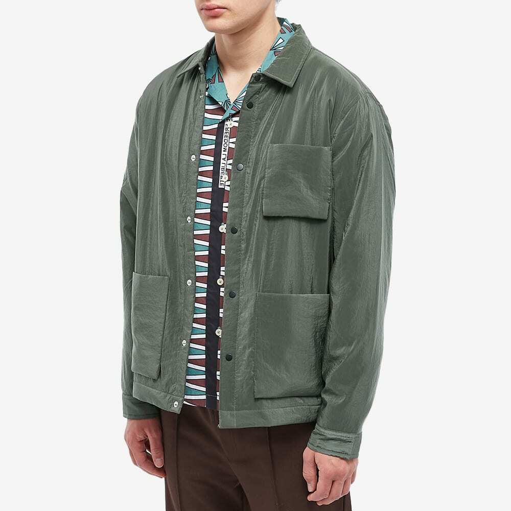 Folk Men's Nylon Padded Assembly Jacket in Olive Nylon Texture Folk