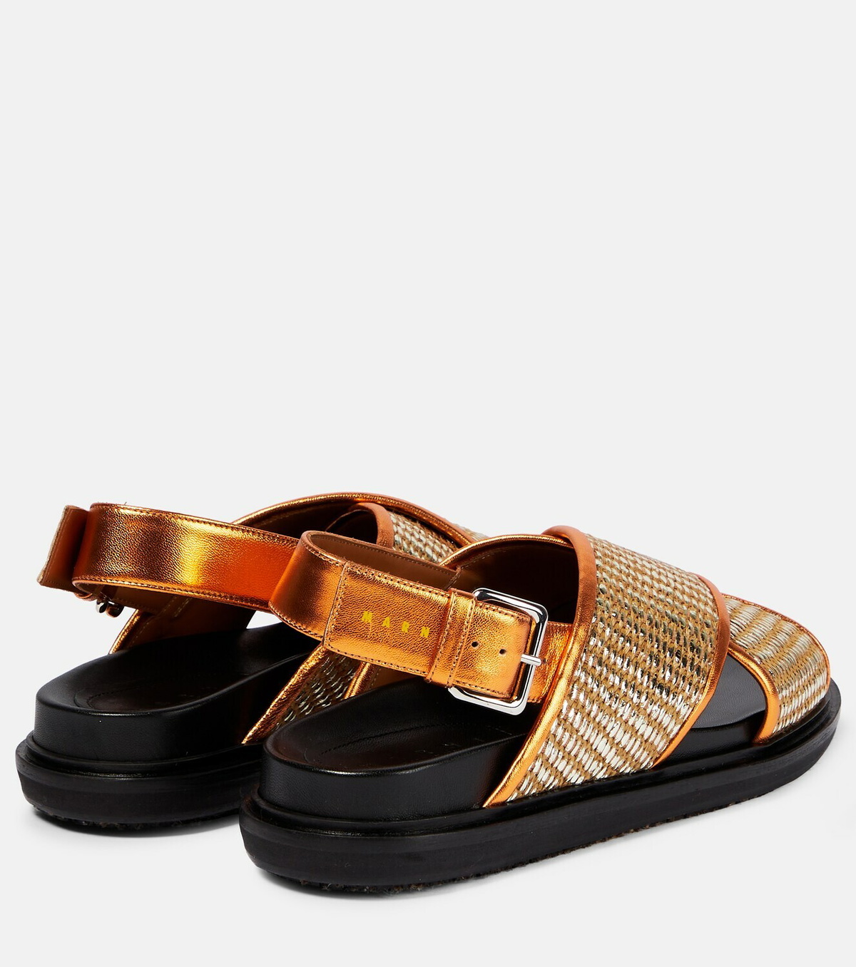 Marni - Fussbett leather-trimmed sandals Marni