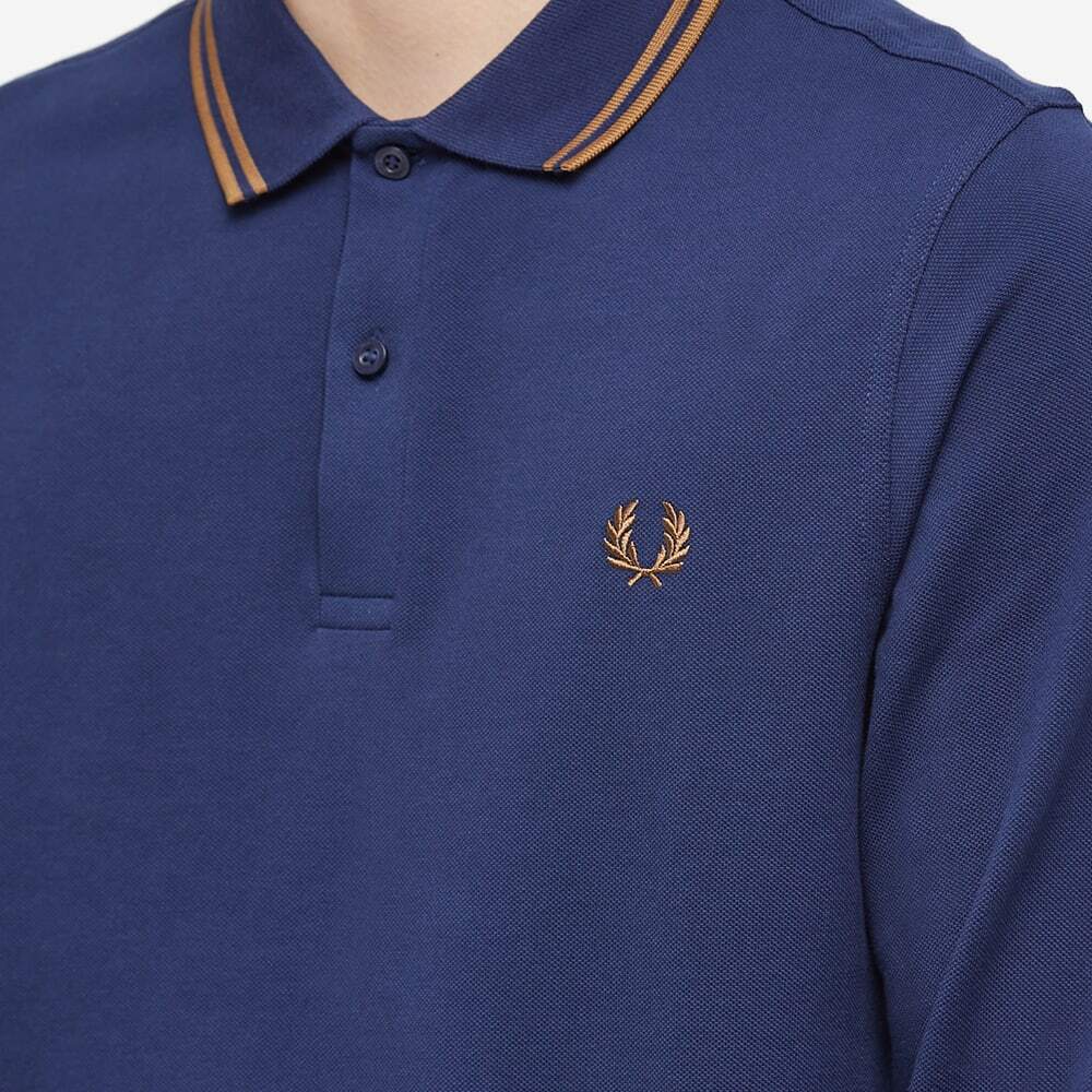 Fred Perry Authentic Men's Long Sleeve Twin Tipped Polo Shirt in French ...