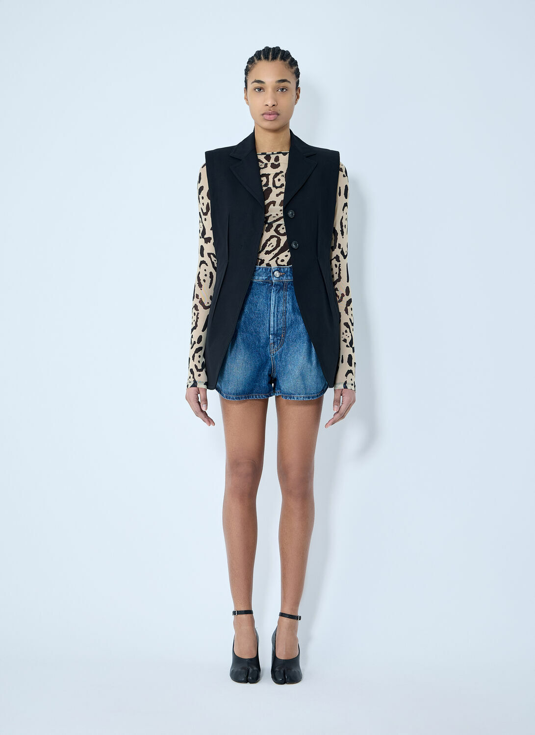 Sportmax Gathered Denim Shorts Sportmax