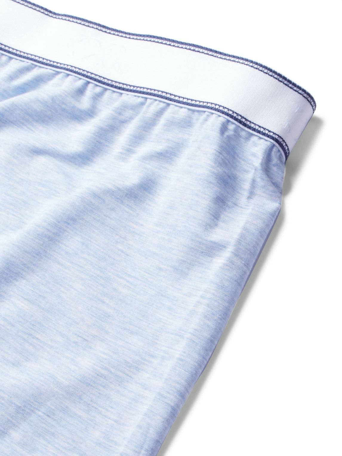 Derek Rose - Ethan Mélange Stretch-Micro Modal Boxer Briefs - Blue ...