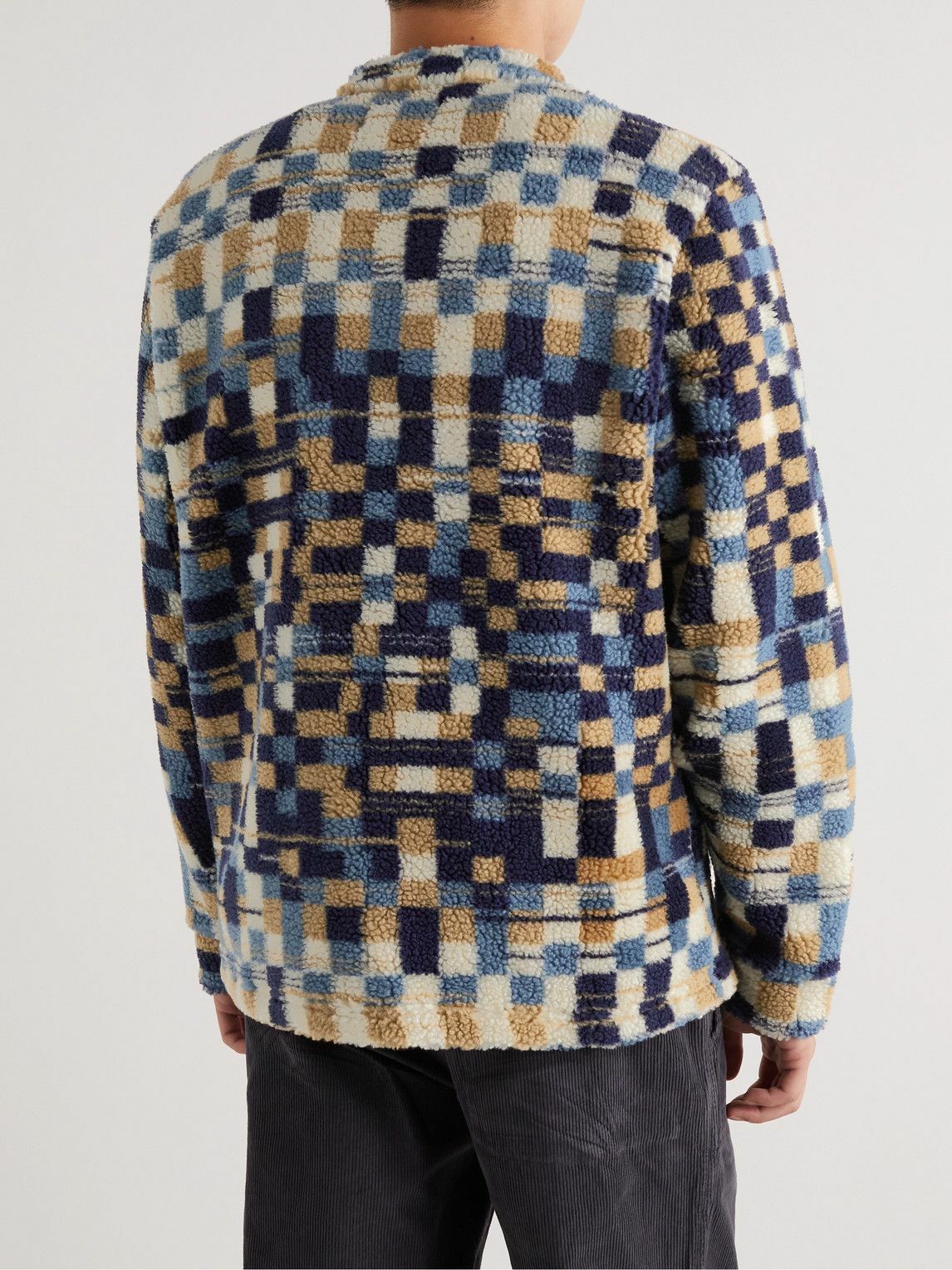Folk - Warp Checkerboard Fleece Jacket - Multi Folk