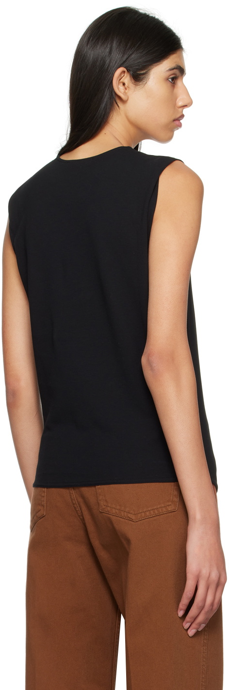 LEMAIRE Black Scoop Neck Tank Top Lemaire