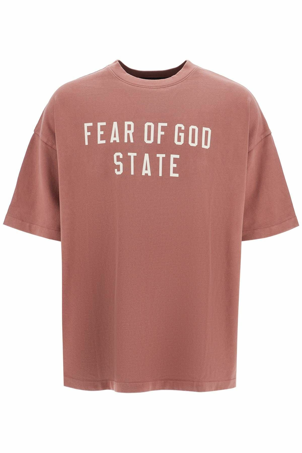 FEAR OF GOD ESSENTIALS heavy crewneck tee Red Fear Of God Essentials
