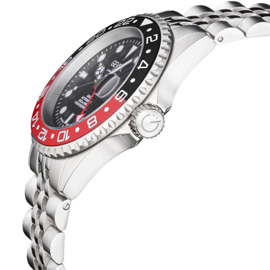 Gevril Wall Street GMT Black Dial Coke Bezel Mens Watch 4954B Gevril