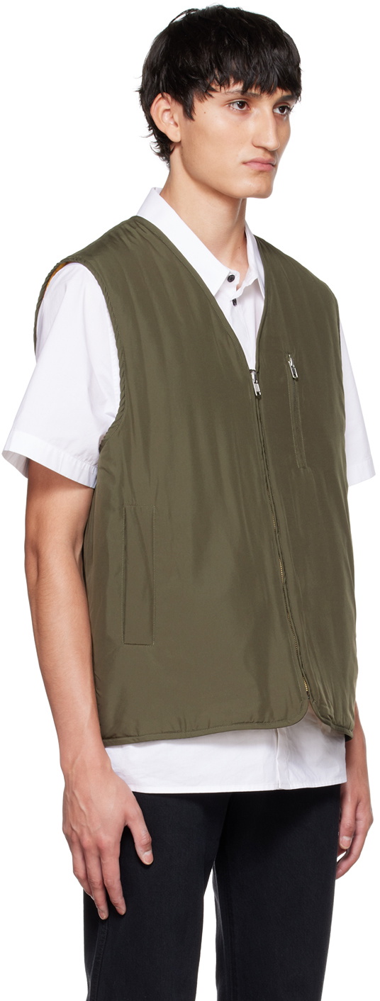 Helmut Lang Khaki Padded Vest Helmut Lang