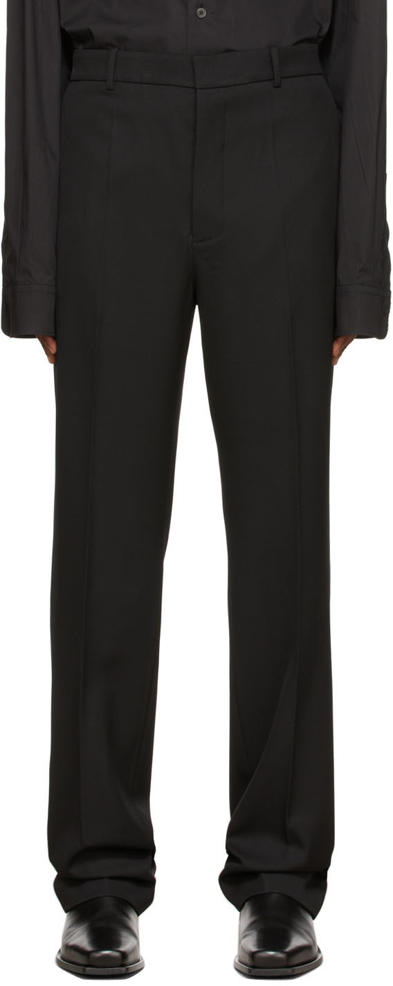 Ann Demeulemeester Black Gabardine Vincent Trousers Ann Demeulemeester