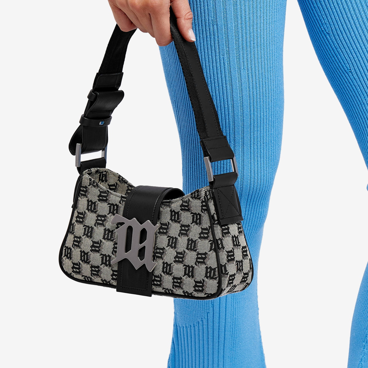 MISBHV Women's Small Jacquard Monogram Shoulder Bag in Multi MISBHV