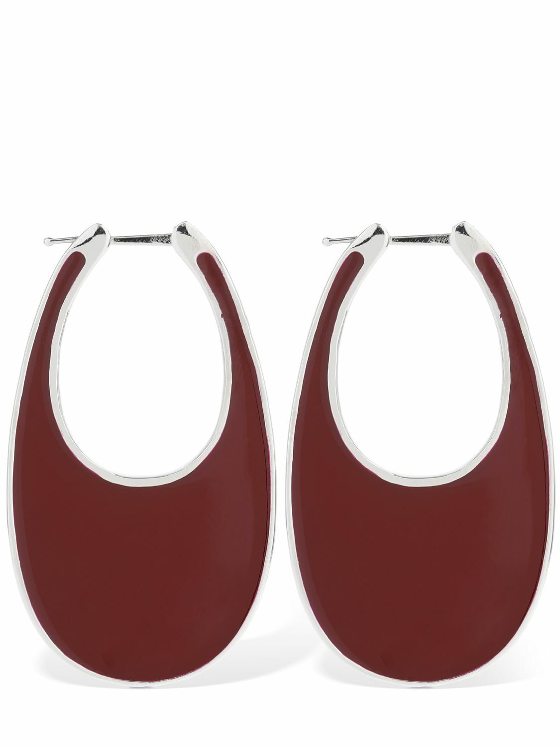 COPERNI - Large Swipe Lacquered Earrings Coperni