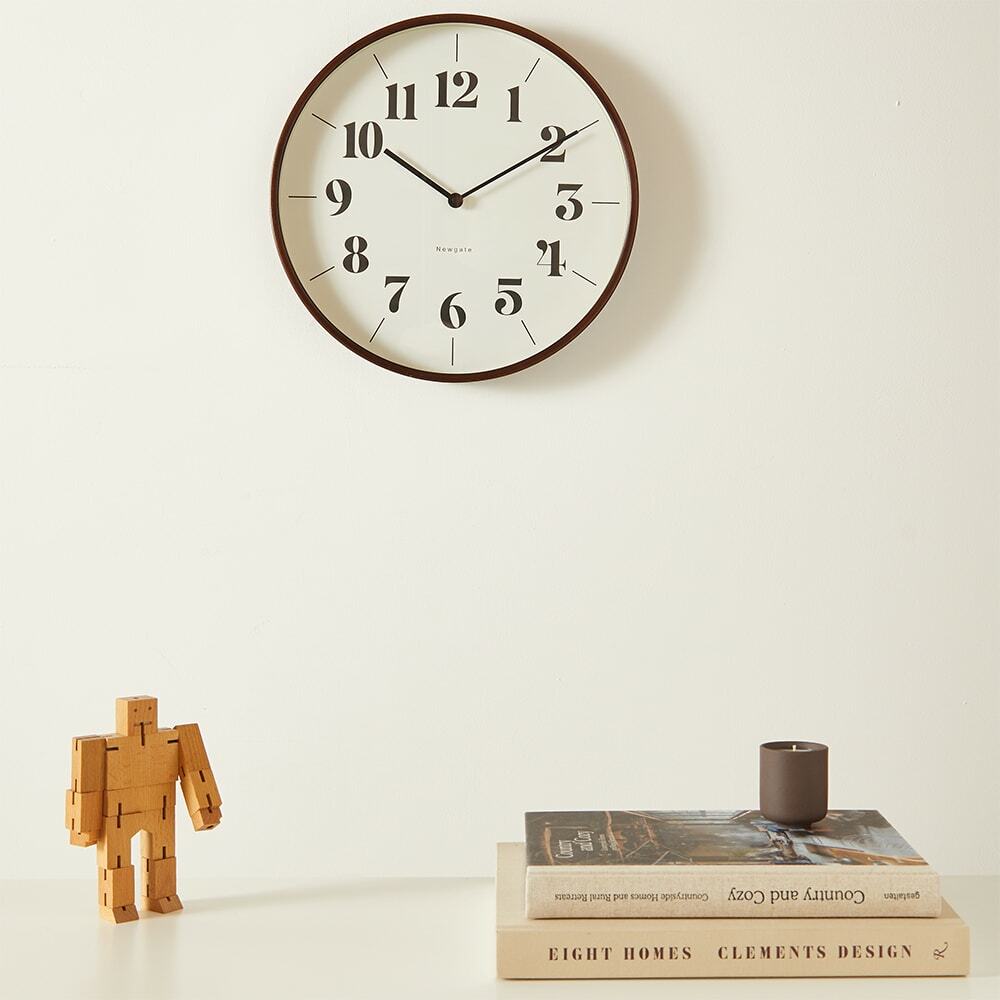 Newgate Clocks Hopscotch Wall Clock in Dark Plywood Newgate Clocks