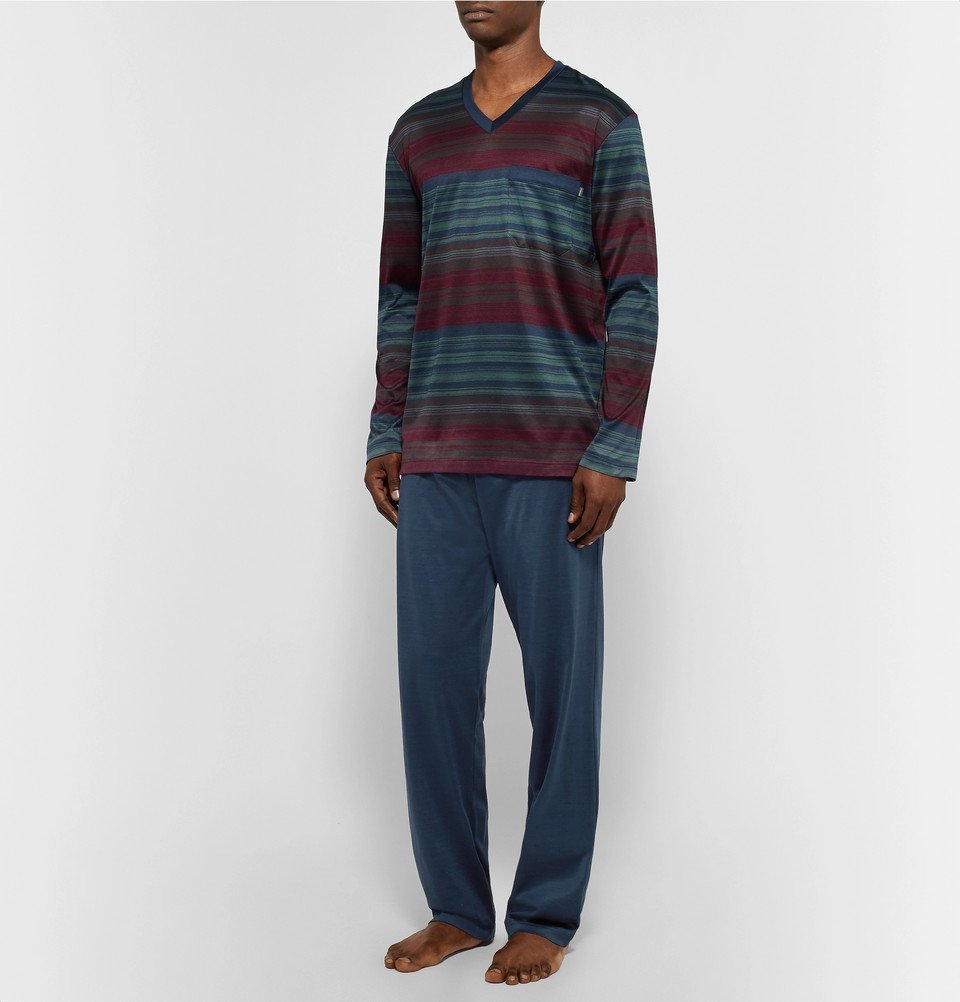 Zimmerli - Cotton-Jersey Pyjama Set - Men - Blue Zimmerli