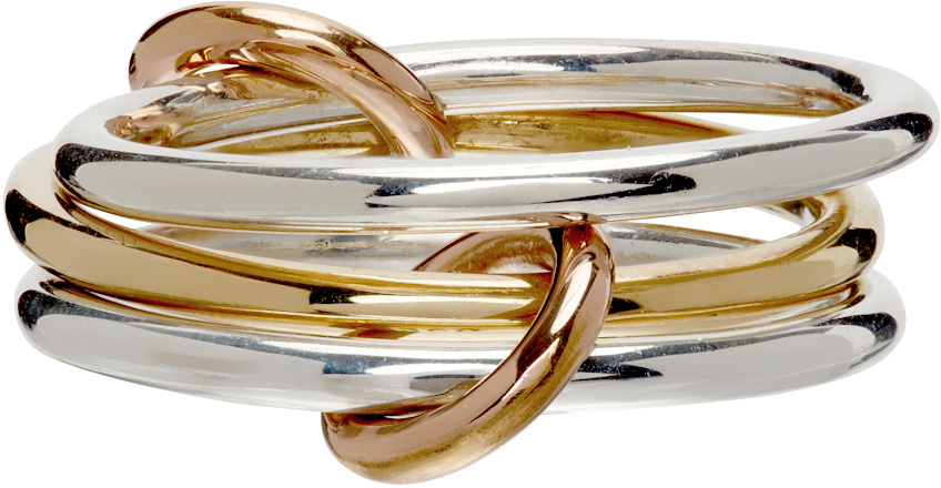 Spinelli Kilcollin Gold & Silver Solarium Three-Link Ring Spinelli ...