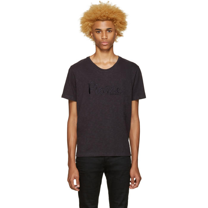 Pierre Balmain Navy Embroidered Logo T-Shirt Pierre Balmain