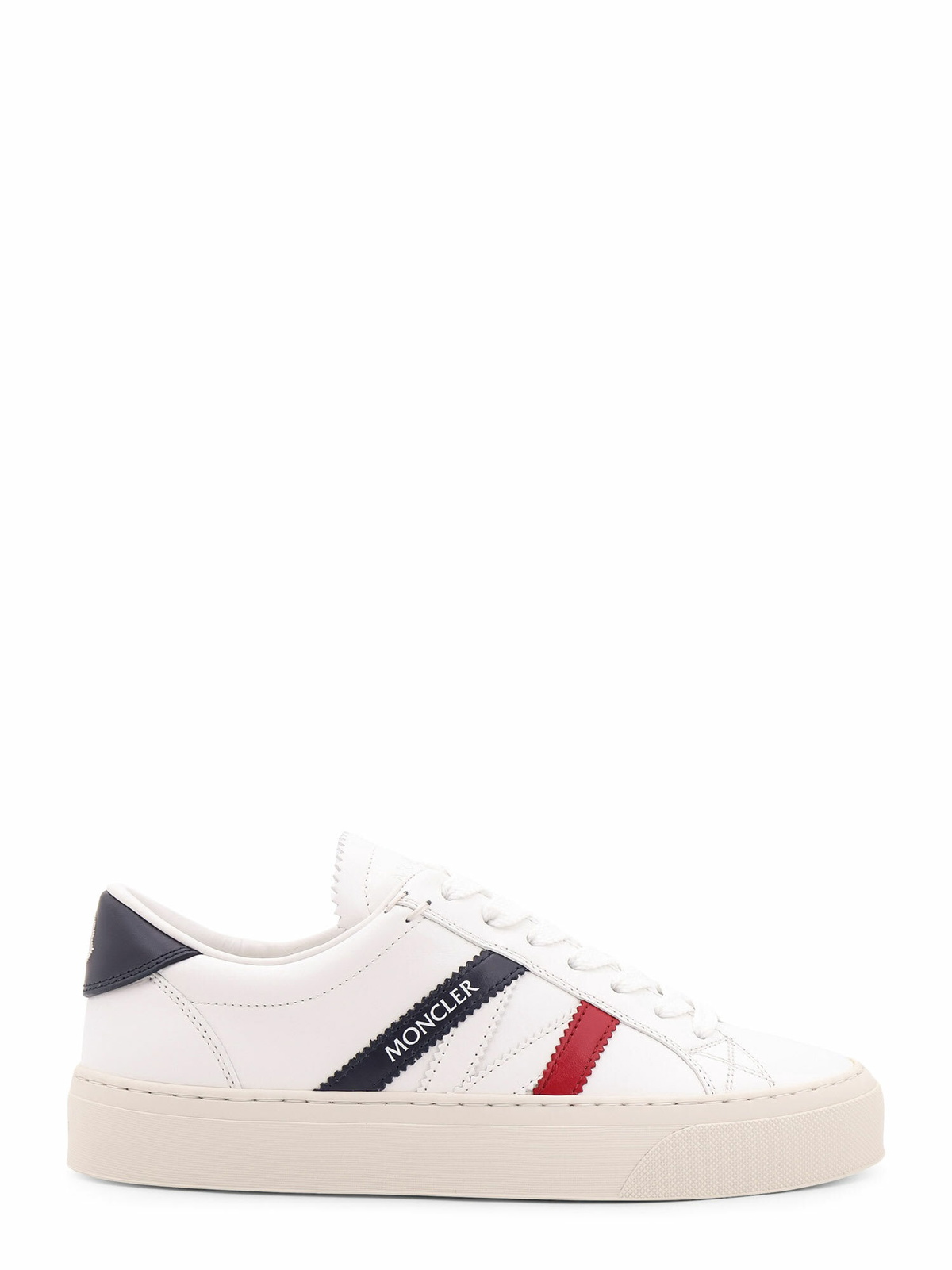 Moncler Monaco2 Leather Sneakers With Logo Print Moncler