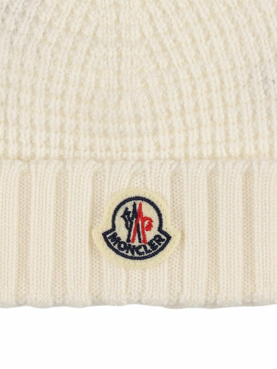 MONCLER Virgin Wool Teddy Bear Ears Beanie Moncler