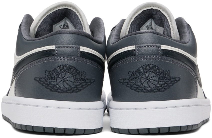 Nike Jordan Gray & Off-White Air Jordan 1 Low Sneakers Nike Jordan Brand